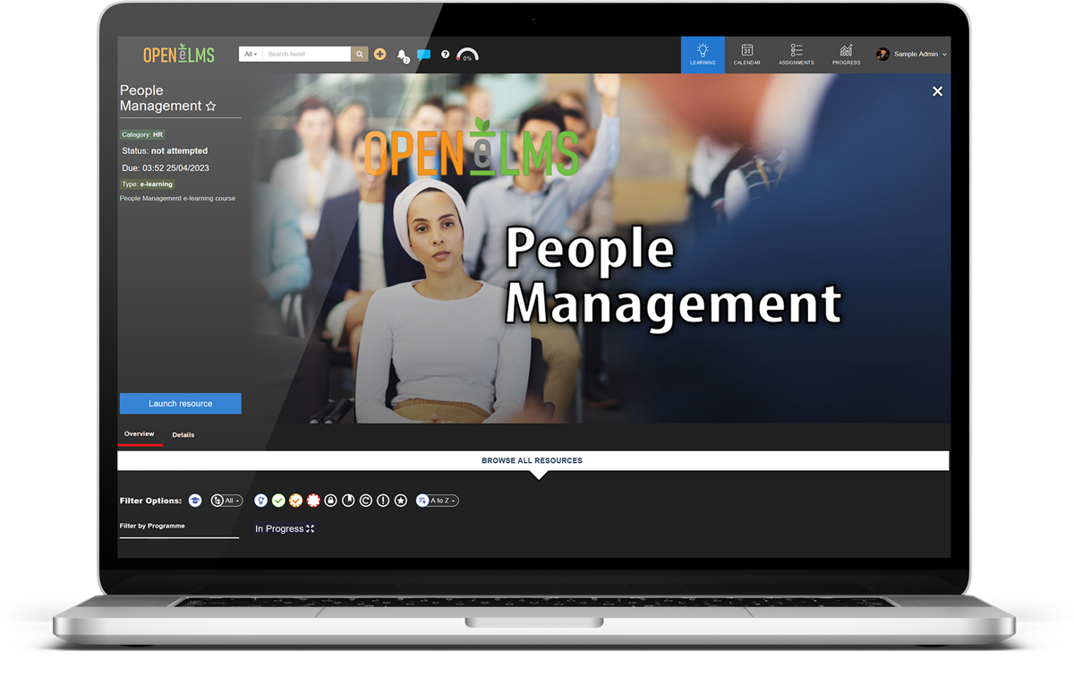 Open eLMS - Access the LMS - Duplicate - Testing - Open eLMS